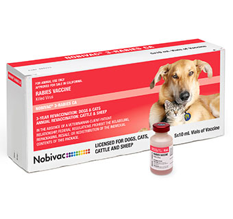 NOBIVAC® 3-RABIES CA 5 X 10 ML - Animal Health International, Inc.