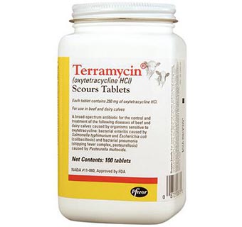 TERRAMYCIN® SCOUR TABLET 250 MG 100/BOTTLE - Animal Health ...