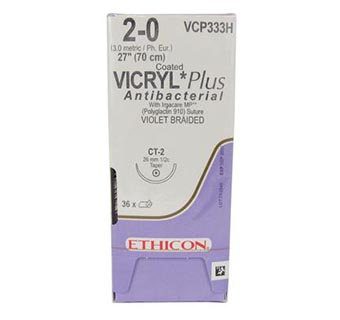 ETHICON™ COATED VICRYL® PLUS ANTIBACTERIAL SUTURE VCP333H 27 IN (CT-2 ...
