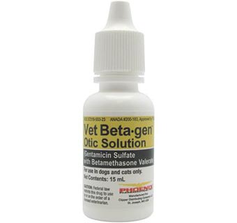VET BETA-GEN OTIC SOLUTION FOR DOGS & CATS 3 MG 15 ML RX - Animal ...