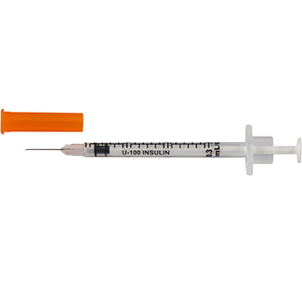 PIVETAL® INSULIN NEEDLE & SYRINGE COMBO SOFT PACK U-100 0.5CC 29G X 1/2 ...